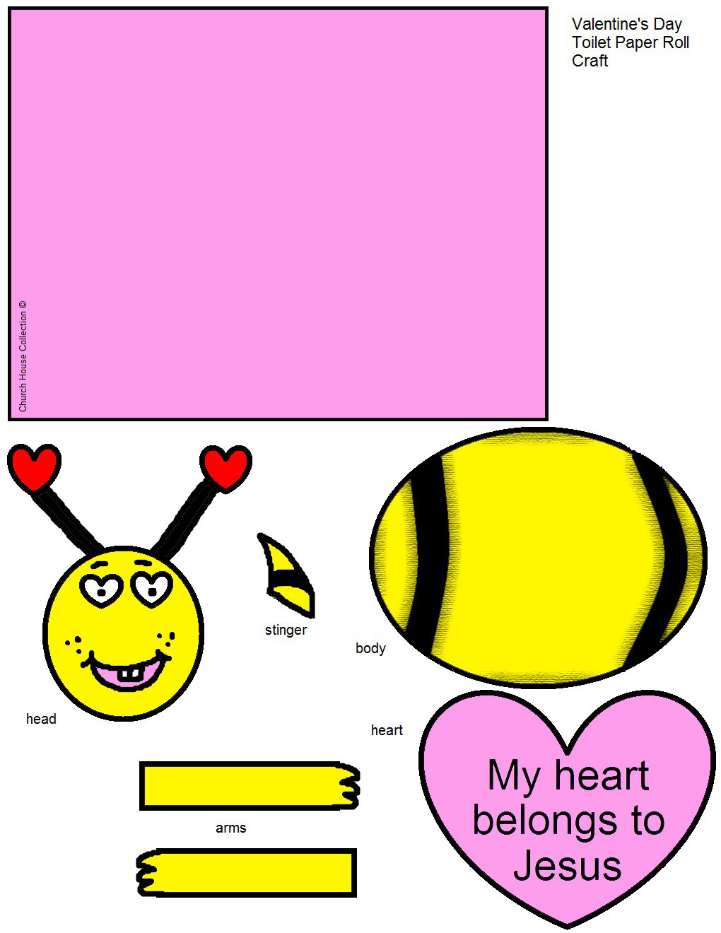 My Heart Belongs To Jesus Toilet Paper Roll Craft