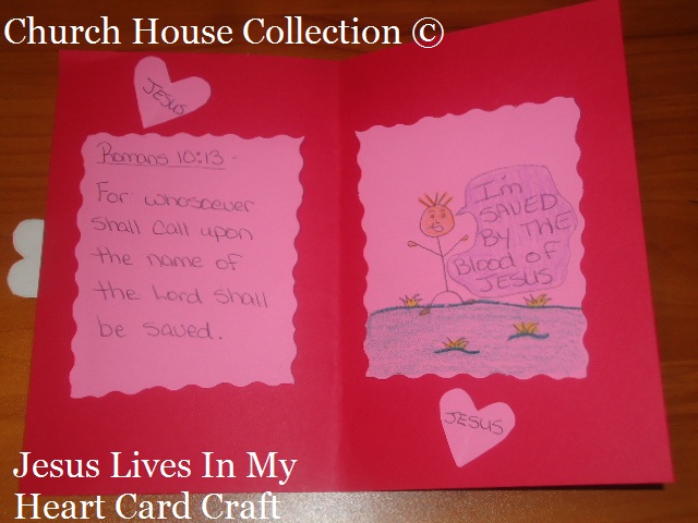 Valentine Jesus Lives In My Heart Card Craft